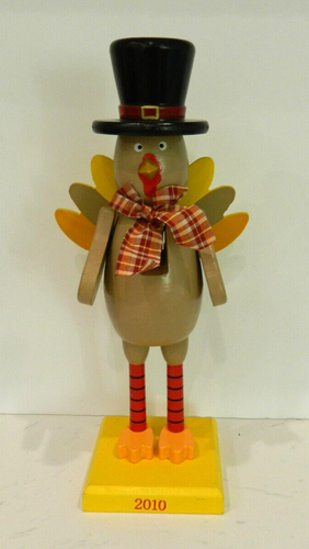 2010 Wooden Turkey Nutcracker with Top Hat LIMITED EDITION 14" | eBay