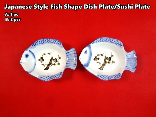 Handmade Japanese Style Fish Shape Plate/Sushi Plate 165x125mm (1pc ...