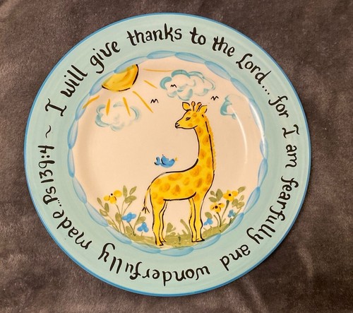 Giraffe Plate Give Thanks By Goodness Gracious | eBay