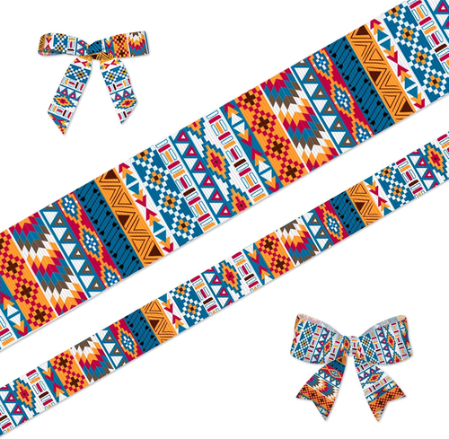2 Rolls Boho Aztec Ribbon for Gift Wrapping, Farmhouse Party Decor ...