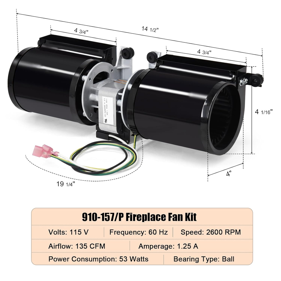 Regency Fireplace Blower Fan Kit for HI300 & Osburn Fireplaces | eBay