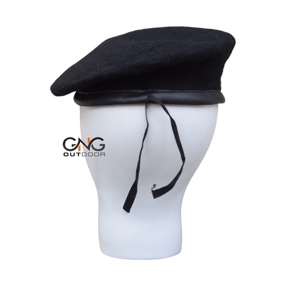 Military Black Wool Beret Hat Men Army Beret Cap Size Small - 2XL | eBay UK