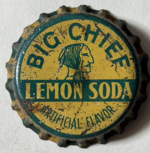 BIG CHIEF LEMON SODA BOTTLE CAP; COCA-COLA BOT. CO., MASON CITY, IOWA ...
