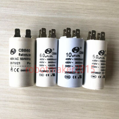 CBB60 10uf 12uf 14uf 15uf 16uf 18uf 20uf 450VAC Capacitor 4 PINS Motor ...