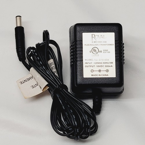 Royal D10-03A AC Power Supply Charger Adapter 10 VDC 300 mA 2-MB4990 ...
