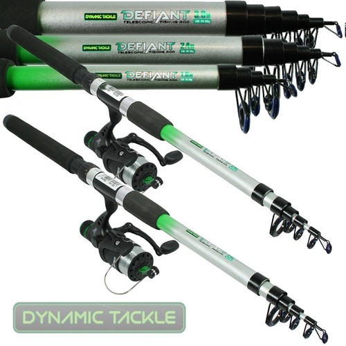 2 X TELESCOPIC FISHING RODS AND REELS 6ft,8ft,10 CHOOSE ROD SIZE TRAVEL ...