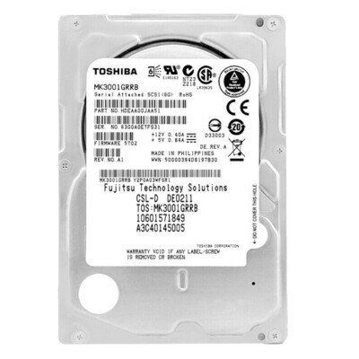 Festplatte Fujitu A3C40145005 300GB 15 000Rpm Sas II 2.5'' Zoll ...