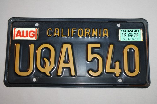 Vintage 1963 California Black License Plate With 1978 Green Sticker | eBay