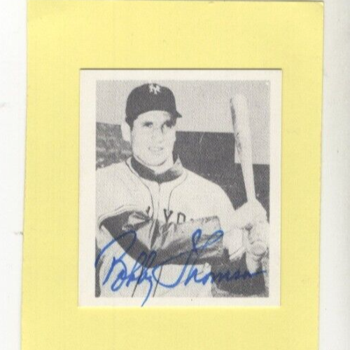 Autographed Bobby Thomson Giants 1987 reprint 1948 Bowman Free shipping ...