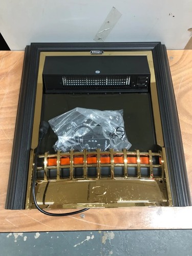 Dimplex CHT20X-BR Cheriton Deluxe Brass 2kW Freestanding Optiflame ...