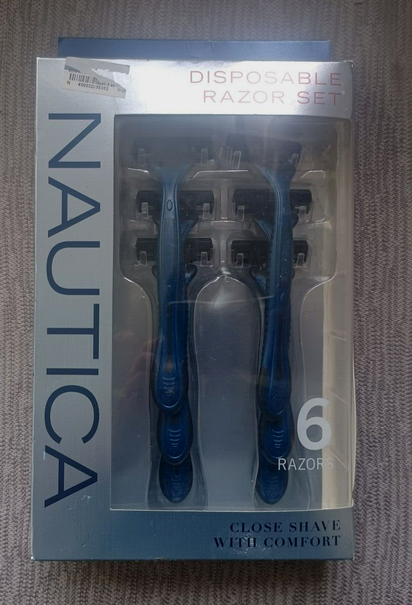 Nautica Disposable Razor Set Close Shave With Comfort 6 Razors for sale ...