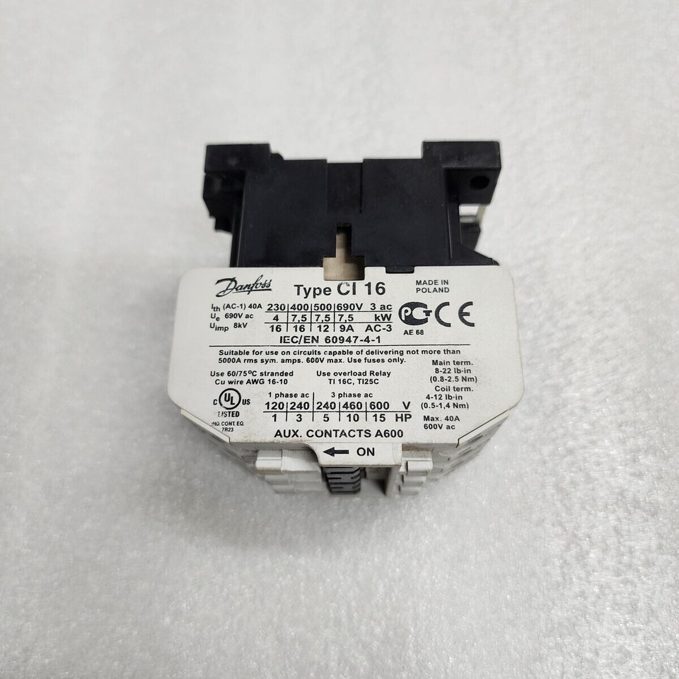 DANFOSS CI 16 MAGNETIC CONTACTOR 24V CI16 | eBay
