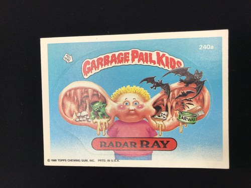Radar Ray Garbage Pail Kids 1986 Original Series 6 #240a GPK (B) | eBay