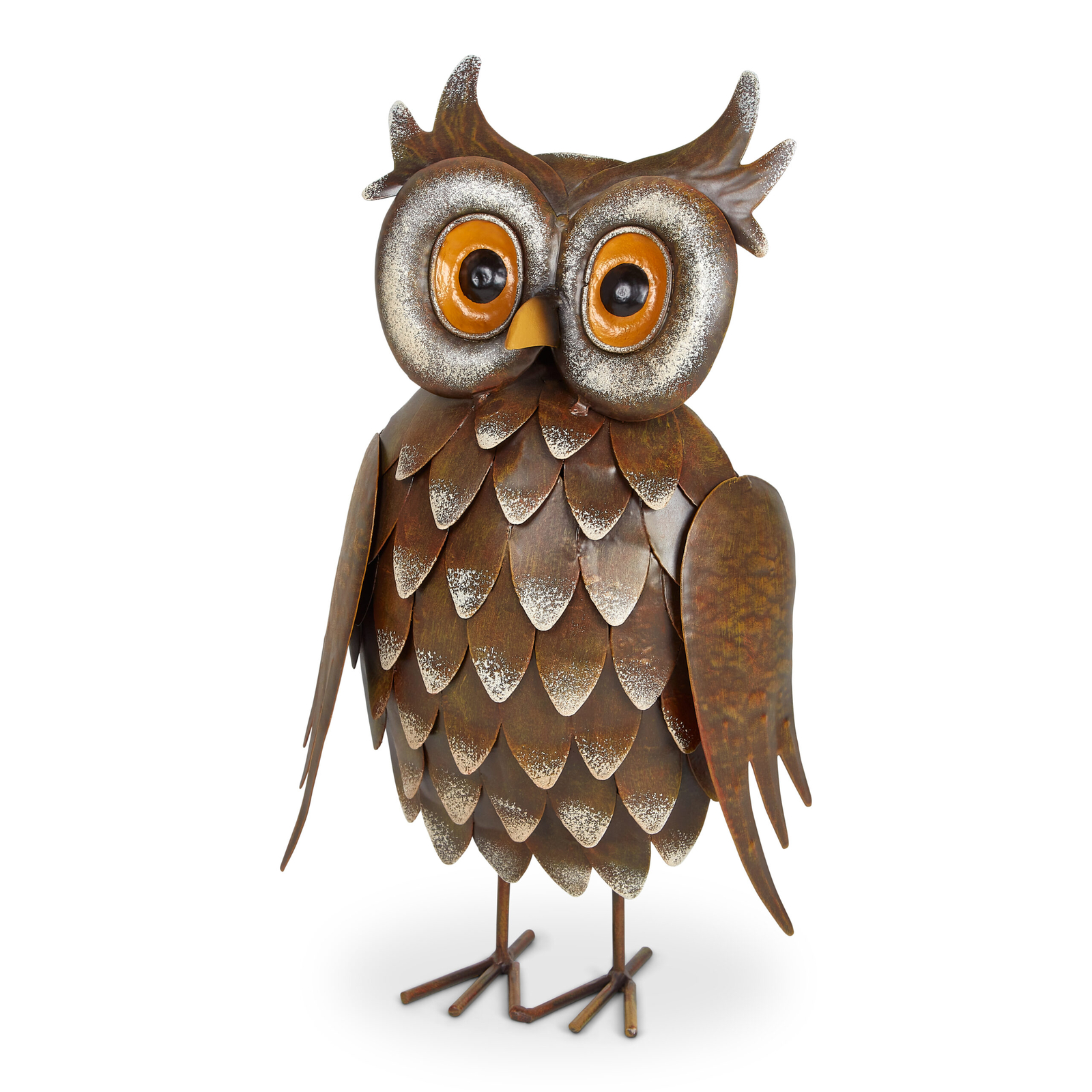 Large Metal Owl Garden Sculpture Novelty Decorative Outdoor Ornament | eBay