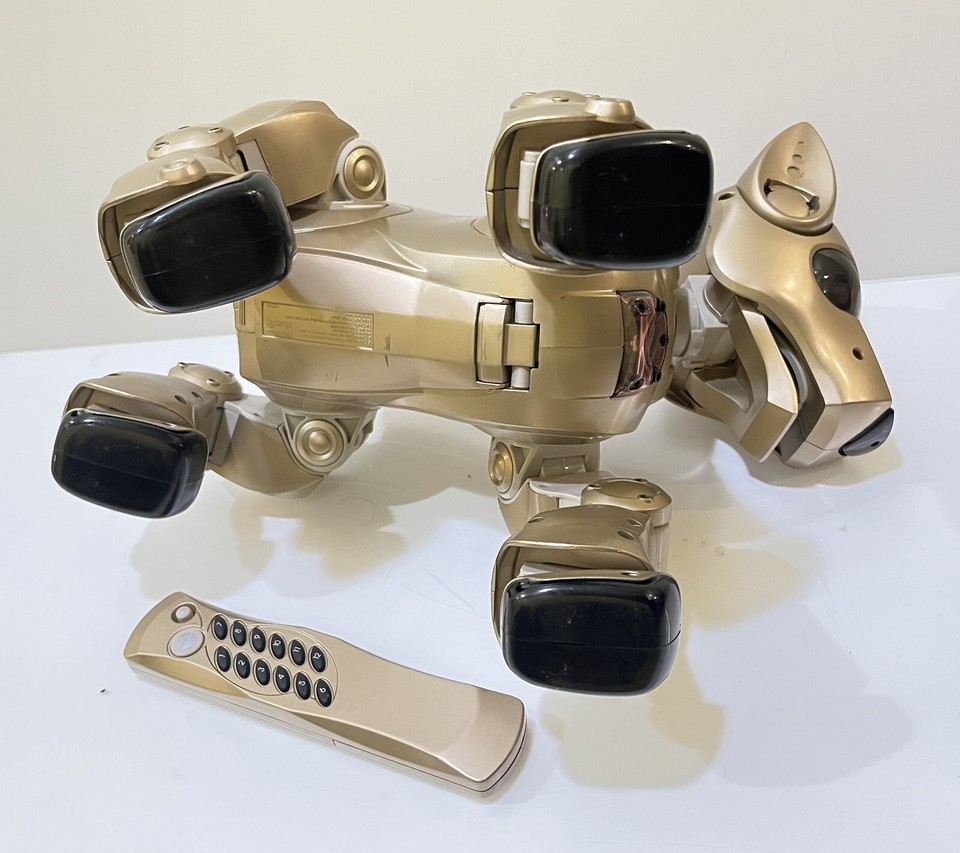 i-Cybie RC GoldRobot Dog by Tiger/Hasbro 2001 With Remote *No Battery ...