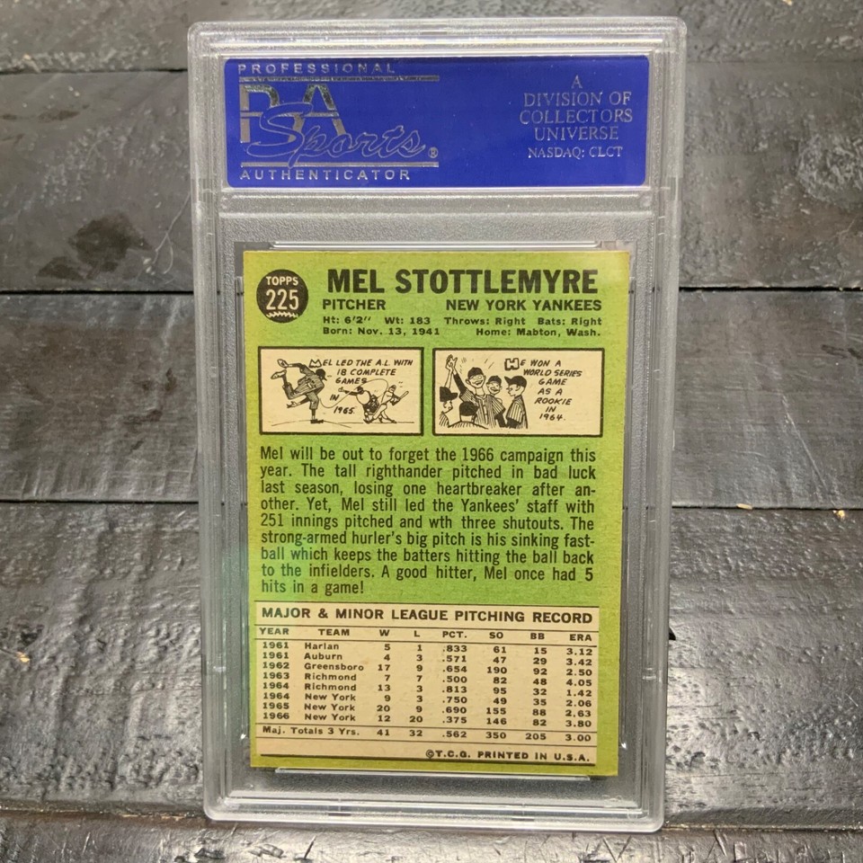 1967 Topps Mel Stottlemyre #225 *Yankees* PSA 8 NM-MT | eBay