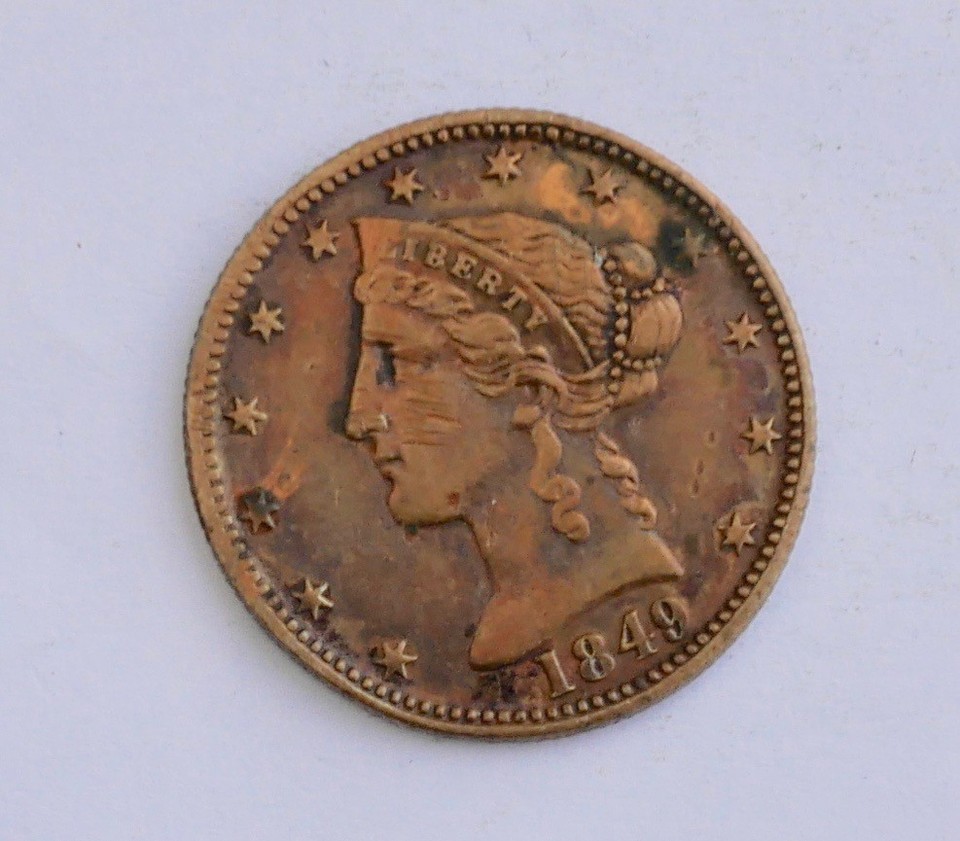 1849 "CALIFORNIA" GAMING COUNTER TOKEN, GOLD MINER IMAGE | eBay