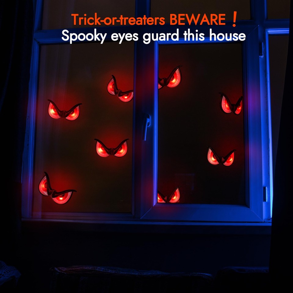 WBao Halloween Decorations Outdoor Flashing Spooky Eyes Lights, Red ...