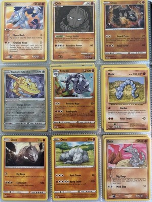 Pokemon Card Species Set Lot - 9x Unique Cards / Onix Family 2 | eBay