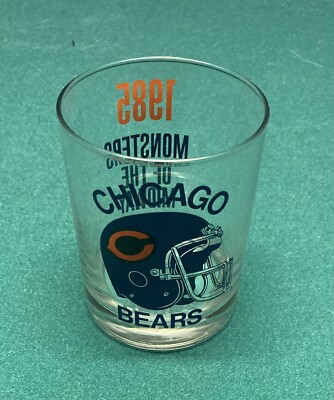 Vintage Chicago Bears NFL 8oz Cocktail Rocks Glass 1985 Monsters of the ...
