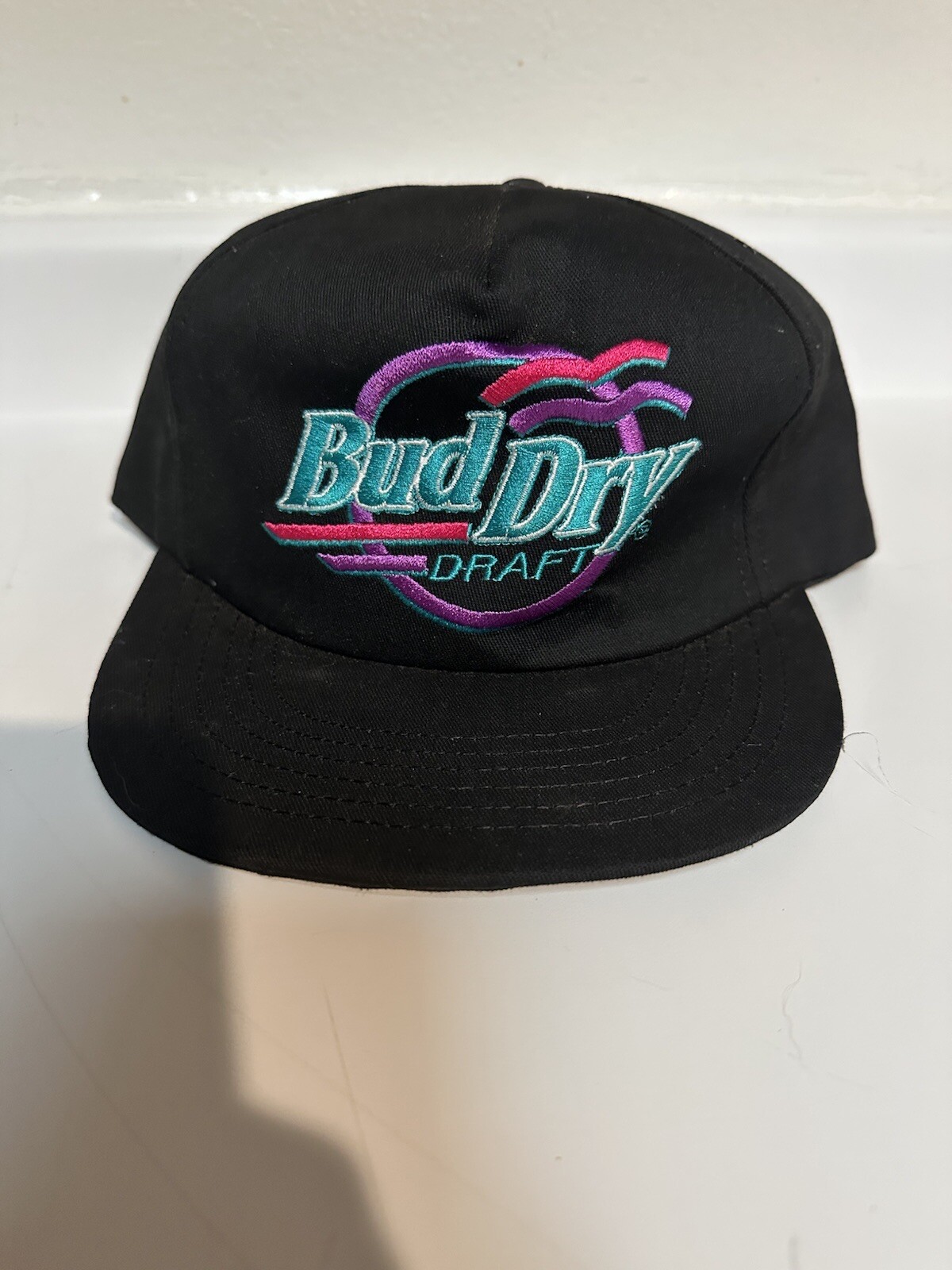 Vintage Budweiser Bud Dry Draft Embroidered Hat Vtg R… - Gem