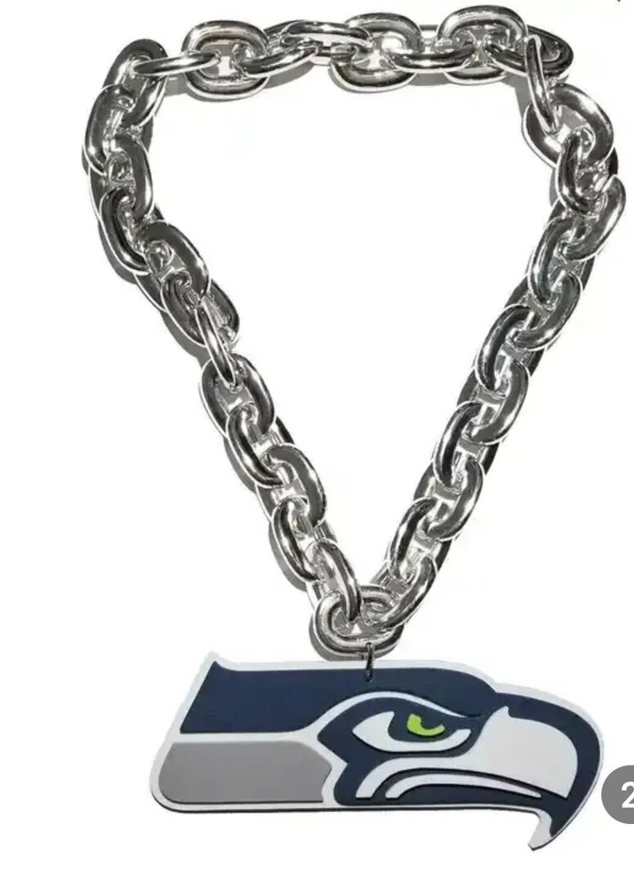 Seattle Seahawks Oversized NFL Fan Chain Necklace Foam | eBay