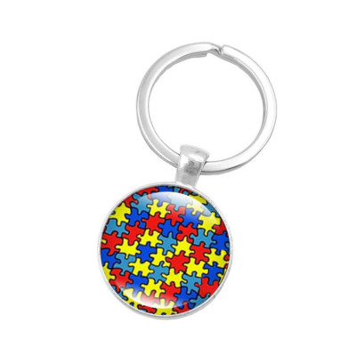 Jigsaw Pieces Glass Keyring Key Ring Key chain | eBay
