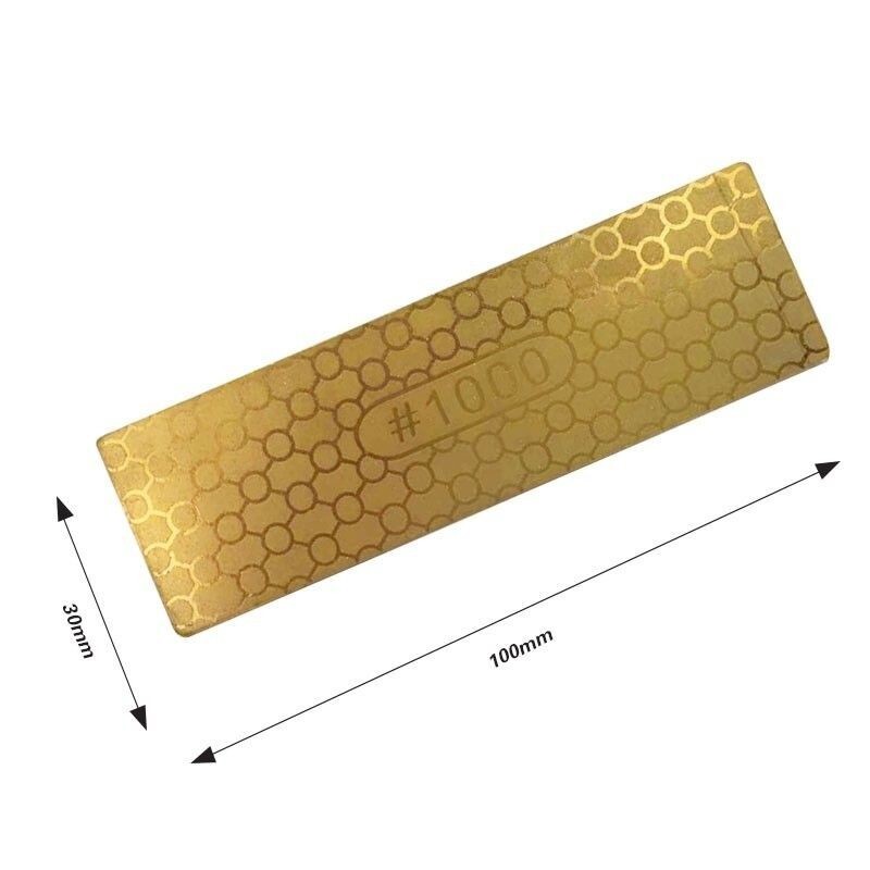 Double Sided Diamond Sharpener Stone Gold Sharpening Whetstone Tool Set ...
