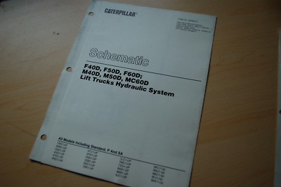 CATERPILLAR M40D F50D F60D M40D M50D FORKLIFT Hydraulic Schematic ...