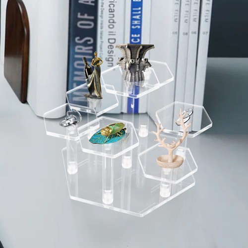 Clear Acrylic Riser 7-Tier Stand Jewelry Collectible Showcase Display ...