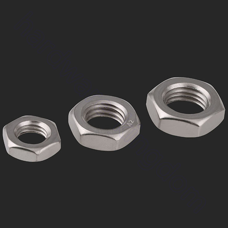 Hex Half Thin Nuts Jam Nut 316 A4 Stainless M4 M5 M6 M8 M10 M12 M14 M16 ...