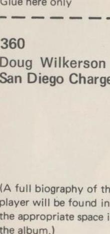 1972 The Wonderful World of Pro Football USA Player Stamps Doug ...