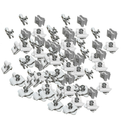 100Pc White Wire Grid Connector Clamp Joiner Panel Cube Storage ...