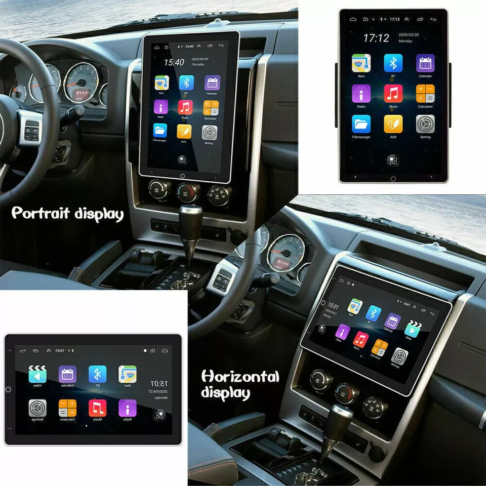 1 DIN 10" Rotatable Android 13 Auto Carplay GPS NAVI WIFI 4+64G Car ...