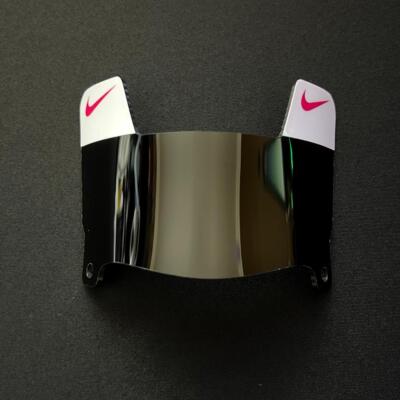White & Pink Nike Tabs - Black MINI Football Helmet Visor with Black ...