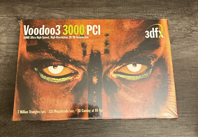 Vintage NEW SEALED Voodoo 3 3000 PCI Retro Gaming Model: V33316 10-110 ...