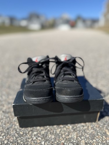 Jordan 5 Retro Black Fire Red Metallic Silver Toddler Size 8C | eBay