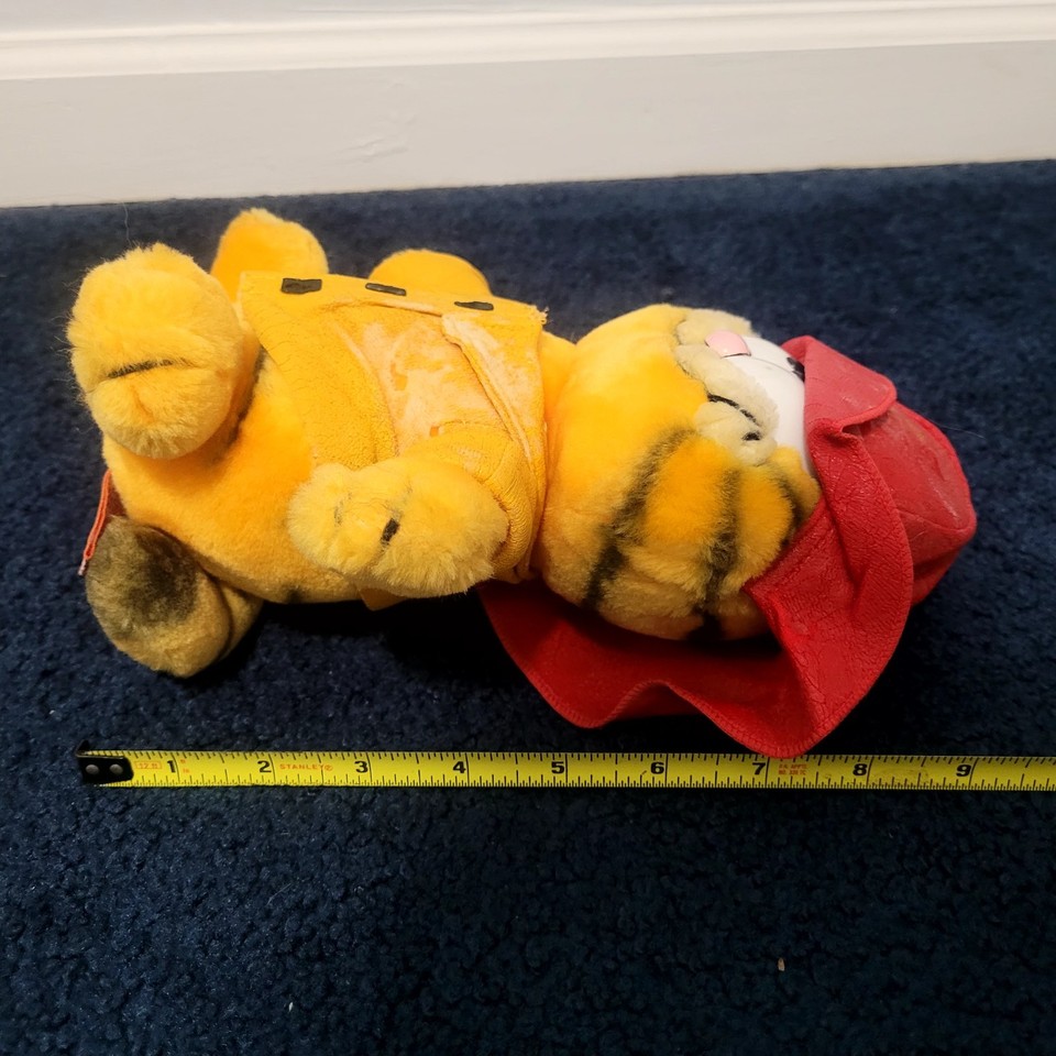 Vintage Garfield Plush Stuffed Animal 1978/81 G Brigade Fire Fighter ...