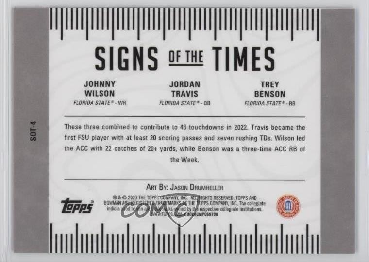 2023 Bowman U Signs of the Times Geometric Refractor Johnny Wilson Trey ...