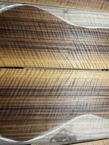 AAAA fiddleback figured walnut tonewood guitar luthier set back sides ...