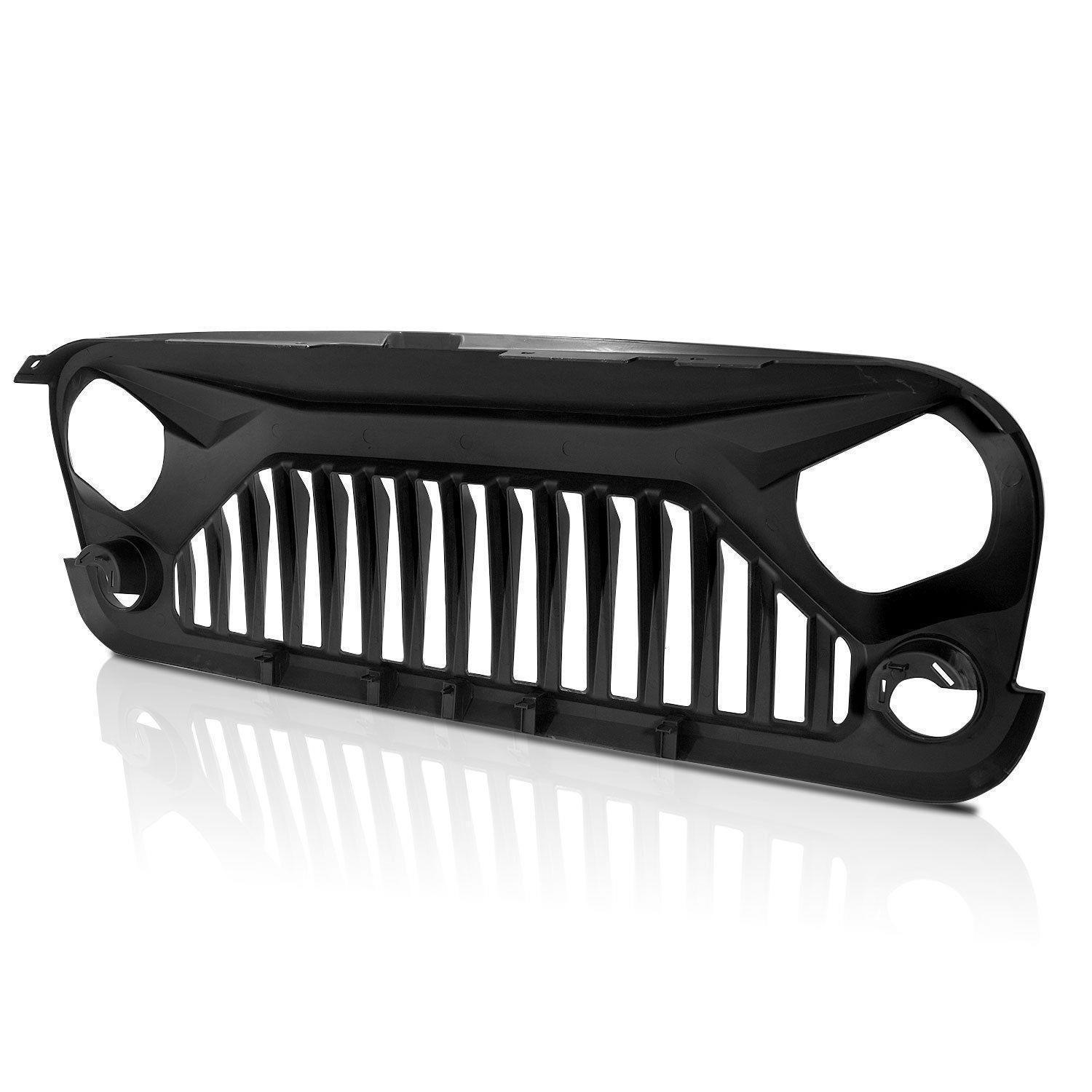 Matte Black Angry Bird Grill Style Grille Fit 2007-2018 Jeep Wrangler ...