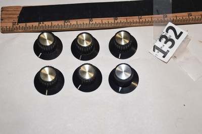lot of 6 vintage amplifier CONTROL KNOBS - plastic and metal | eBay