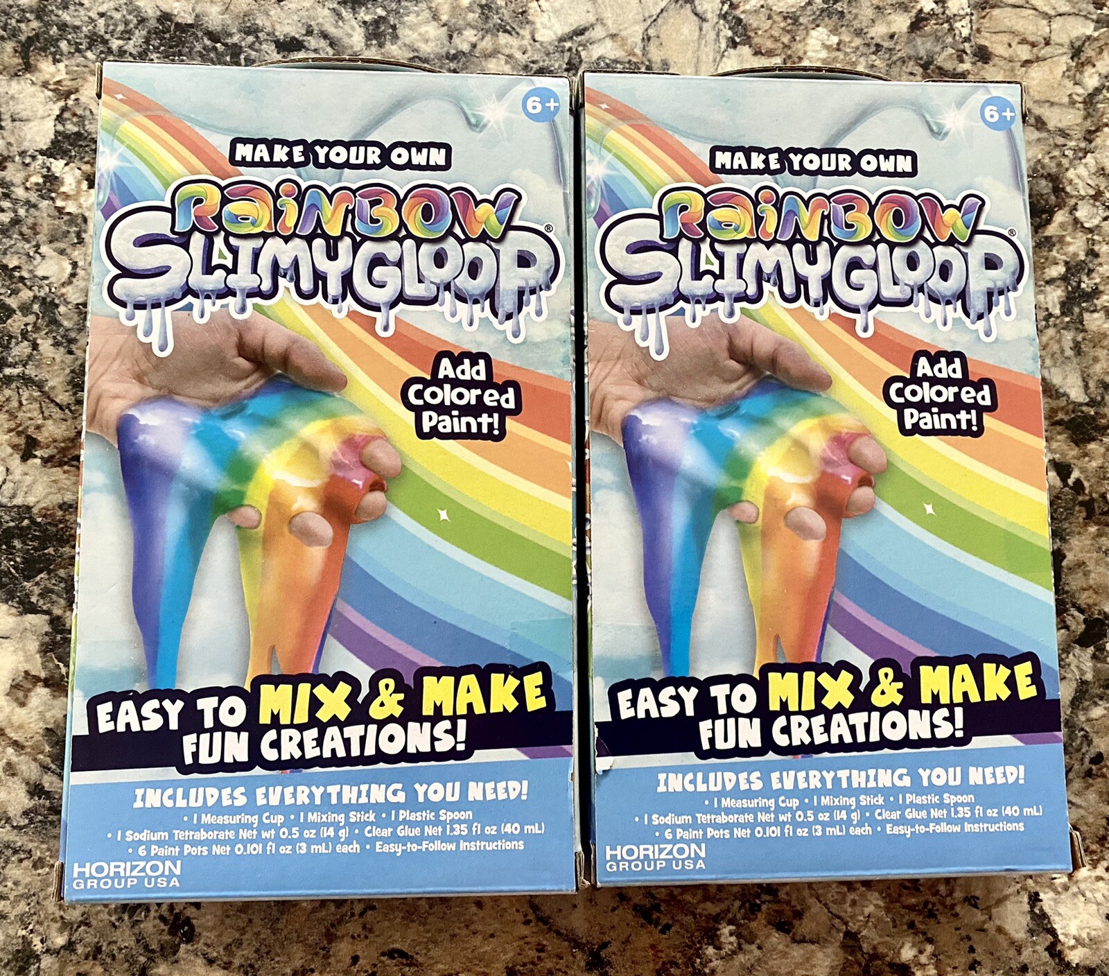 DIY Make Your Own Rainbow Slimy Gloop Slime Kids Craft Kit Toy Goop ...