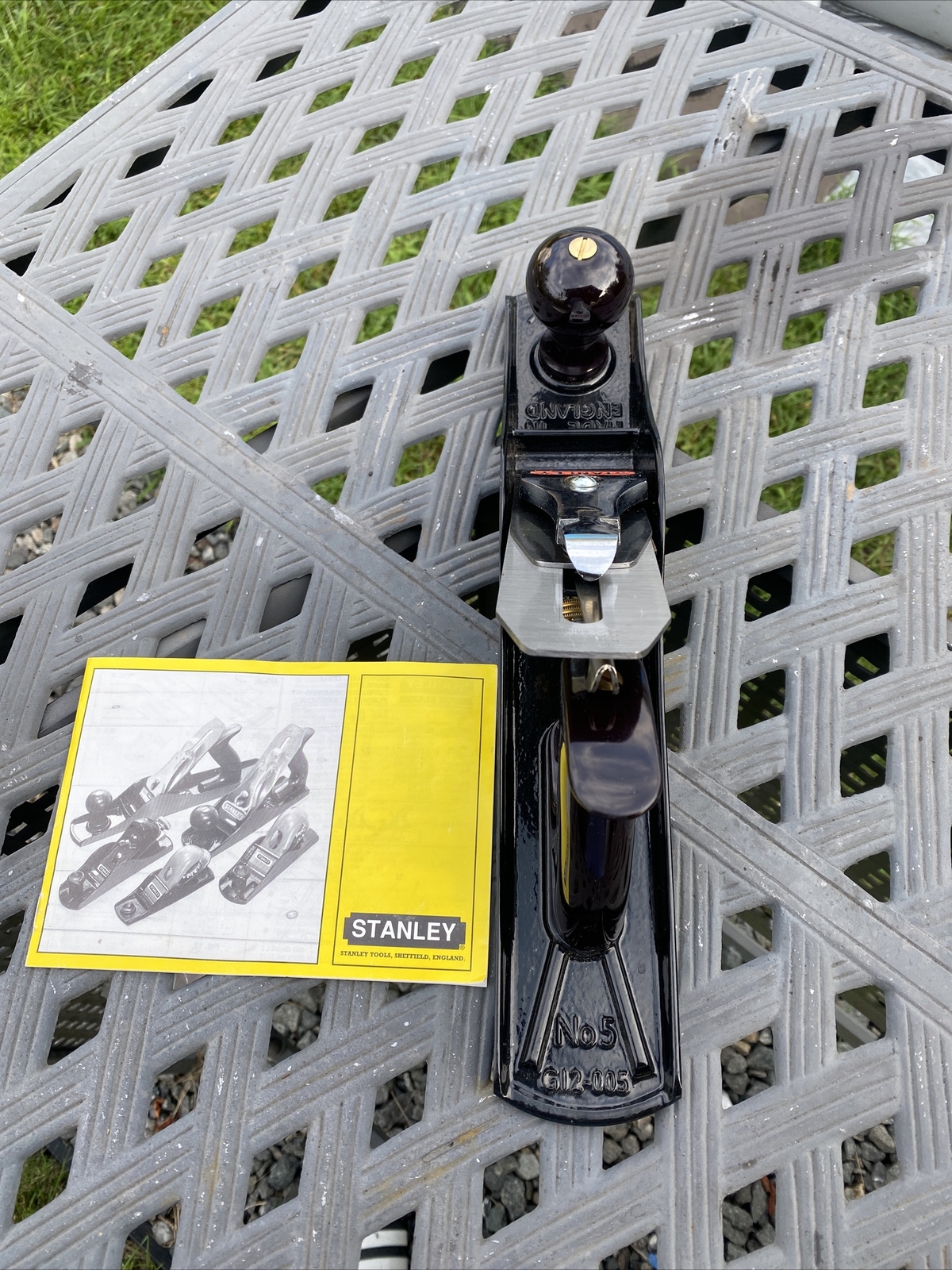 VTG Large STANLEY NO. 5 Wood Plane G12-005 Bailey 25 degree Made in England