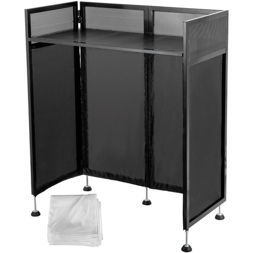 VEVOR DJ Event Facade Black Scrim Metal Frame Booth + 20" x 40" Flat ...