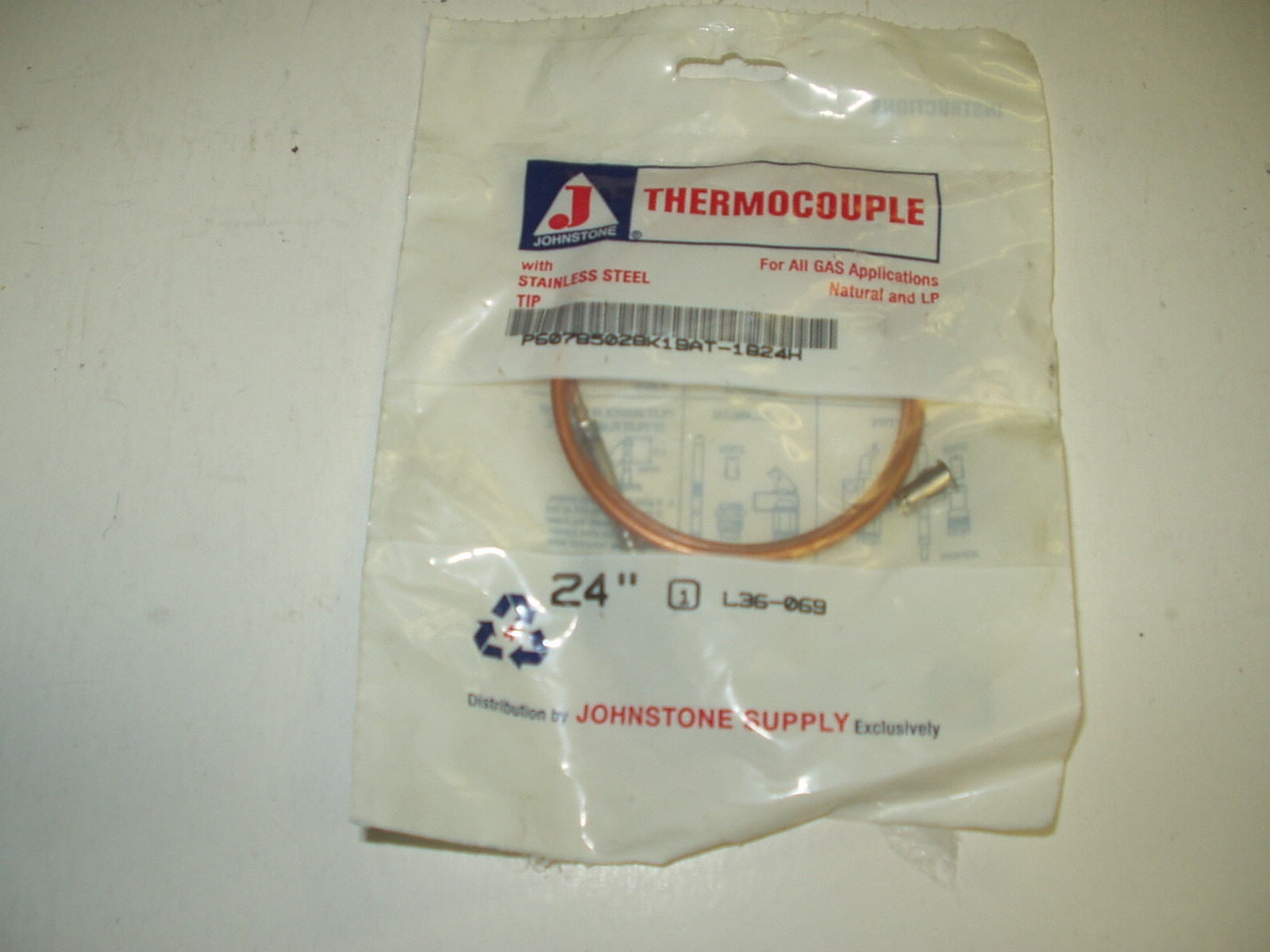 NEW Johnstone Supply 24 inch Thermocouple L36-069 with Stainless Steel ...