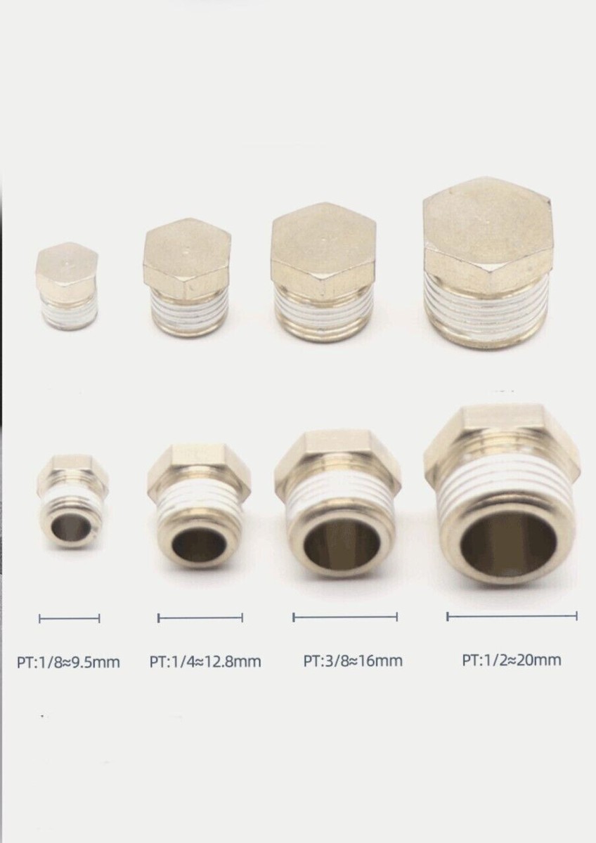 1 2 Ft. Npt Plug Stainless Steel Solid Hex Male Blanking Plugs With ...