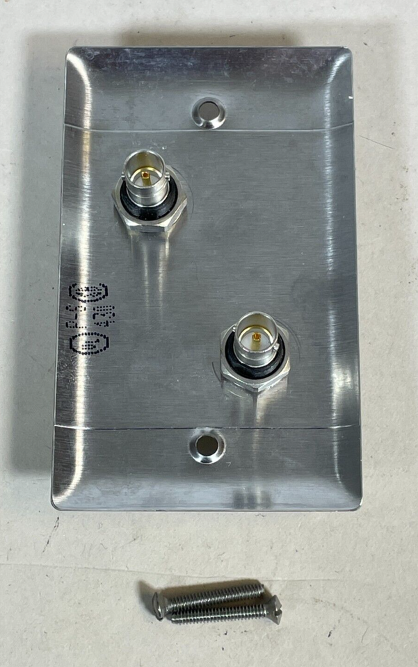 Single Gang Wall Plate with 2 BNC Female Barrels Stainless Steel Nice ...