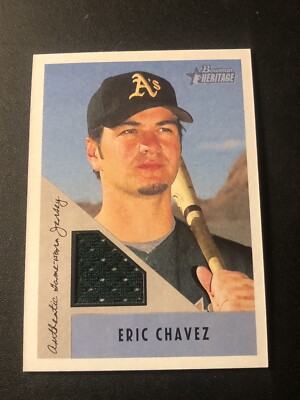 2002 Bowman Heritage Relics Eric Chavez #BH-EC | eBay