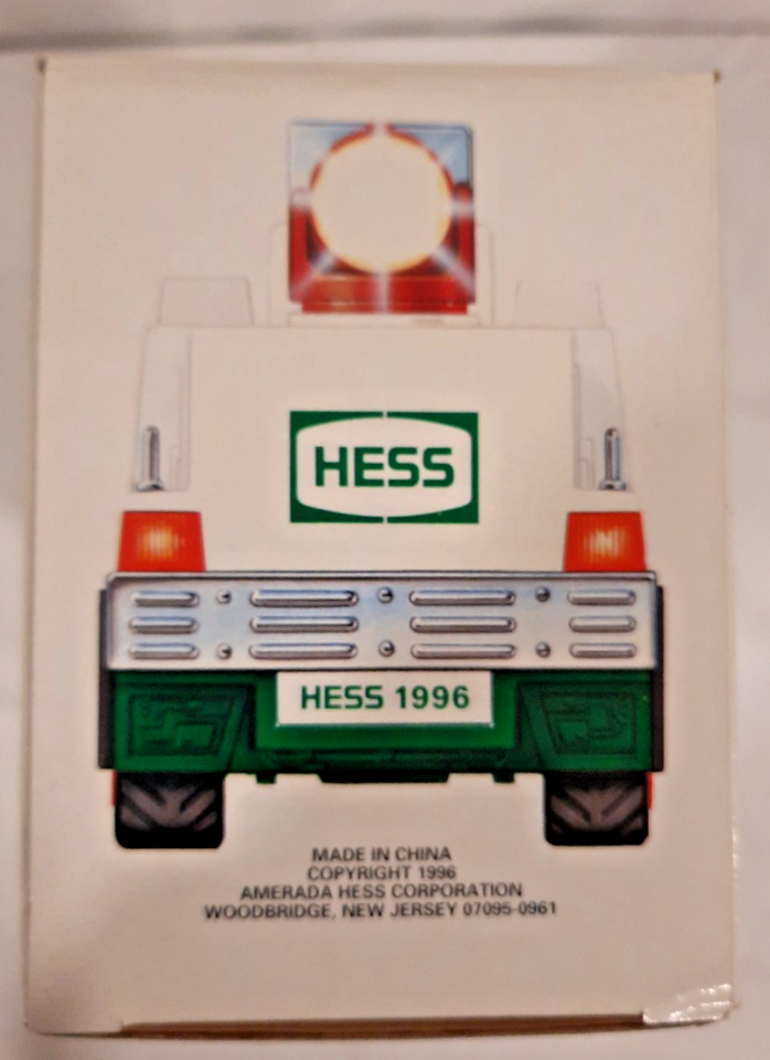 1996 HESS TOY TRUCK EMERGENCY TRUCK BRAND NEW IN BOX HESS GASOLINE | eBay